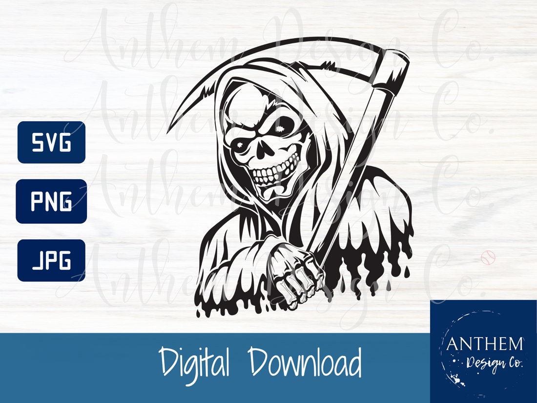 Grim Reaper SVG | Cut File and Design – AnthemDesignCompany